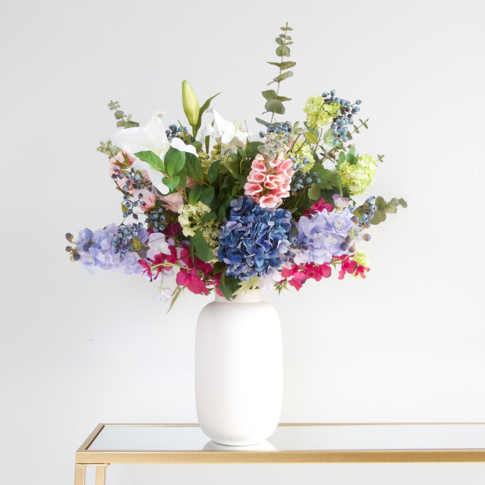Large Artificial Flower Arrangement In Vase