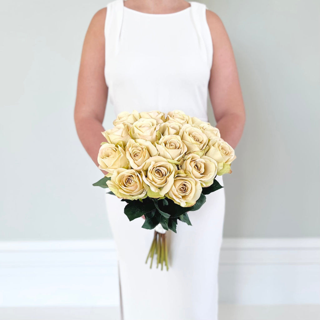 Artificial Cream Roses Wedding Arrangement