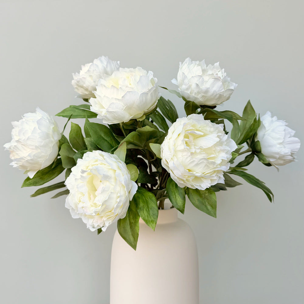 Artificial Cream Tall Peony Stem