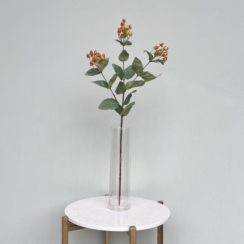 Artificial Orange Hypericum Berries Stem