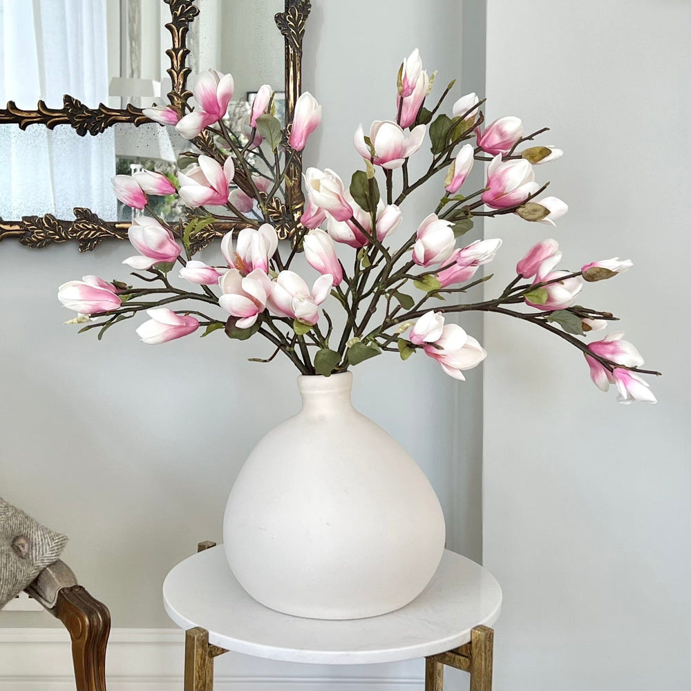 Faux Magnolia Stems | Artificial Pink Magnolia