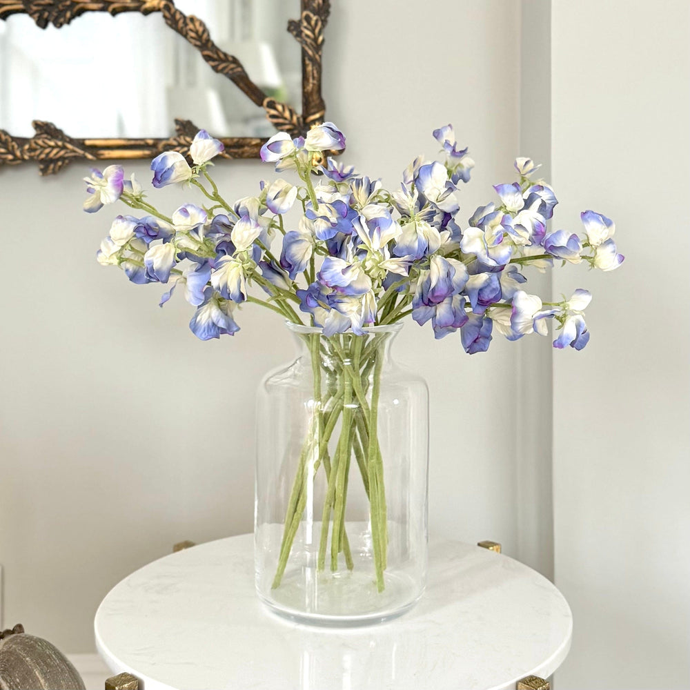 Artificial Small Blue Sweet Pea Stem