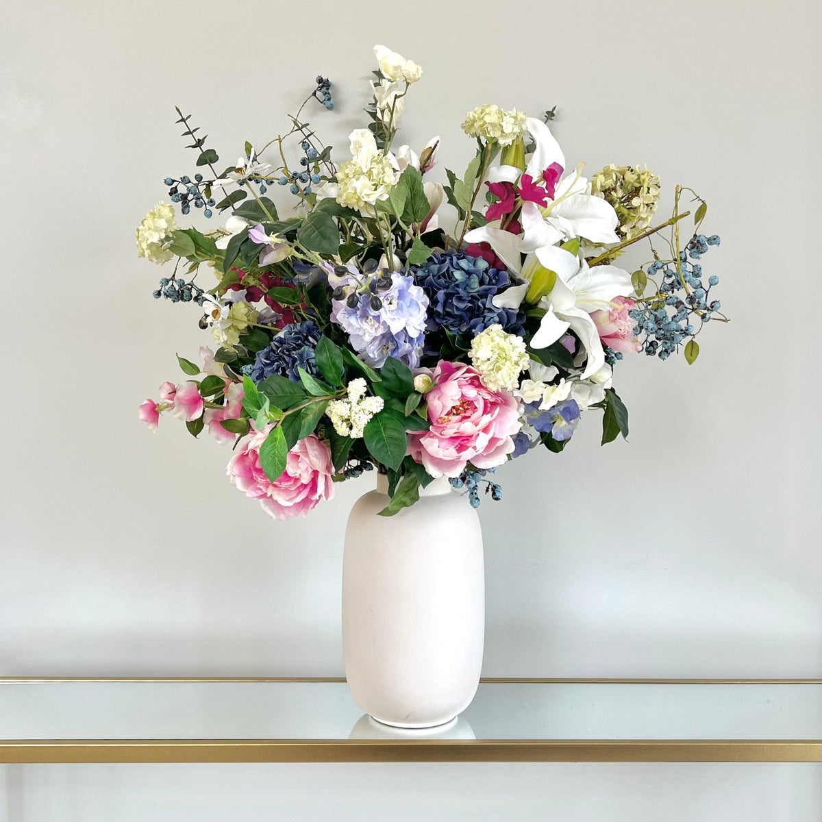 Large Artificial Flower Arrangement In Vase