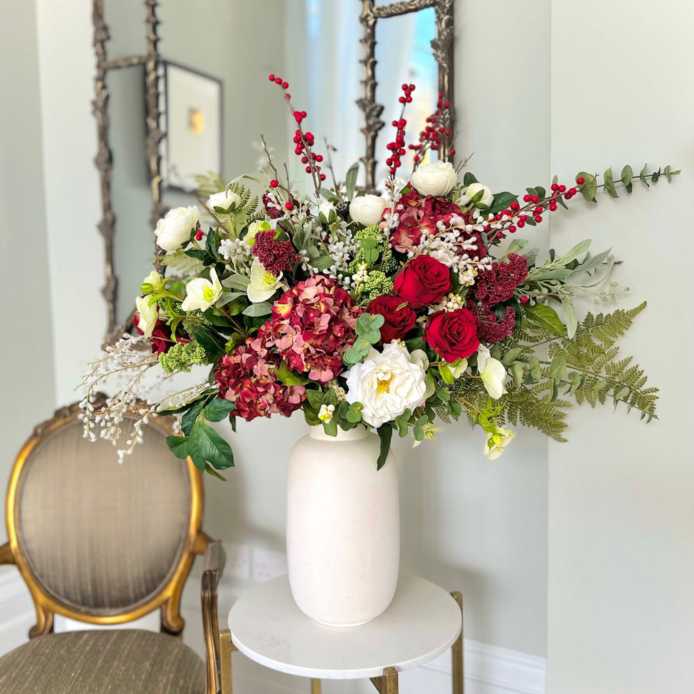 Large Artificial Flower Arrangement In Vase