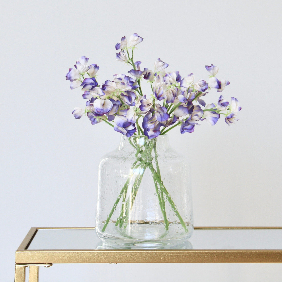 Artificial Small Blue Sweet Pea Stem