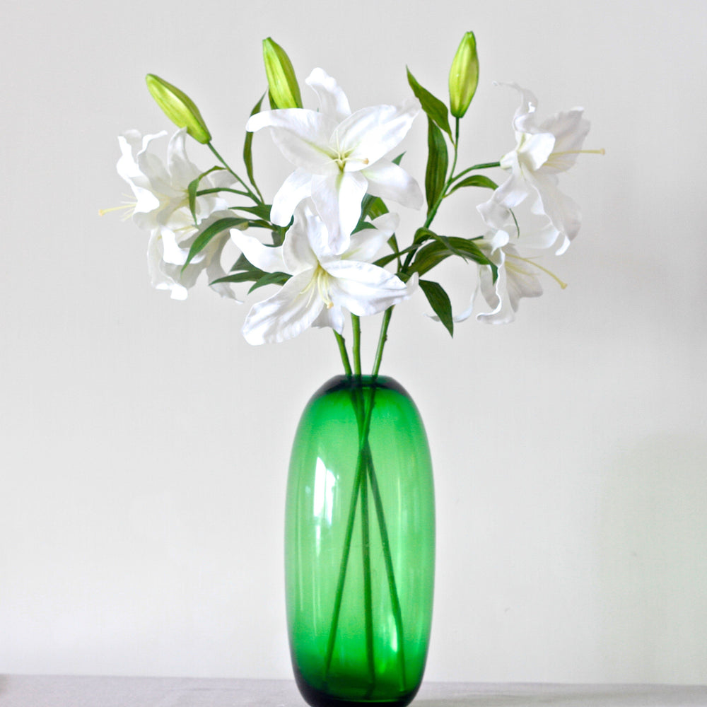 Artificial White Casablanca Lily Stem | Luxury Faux Lily